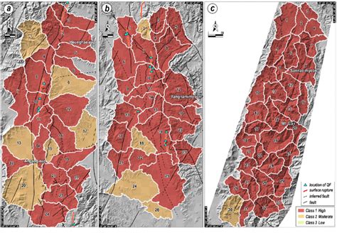 Drainage Basins Classified By Hypsometric Integral Hi Along A The