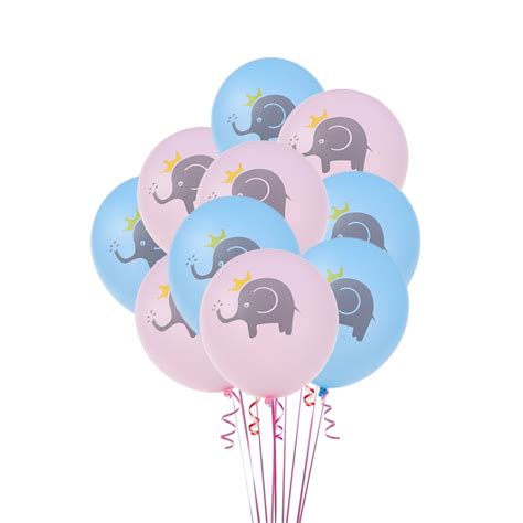 Worgeous 20 Pcs Happy Birthday Balloons Helium Party Odorless Cartoon Elephant
