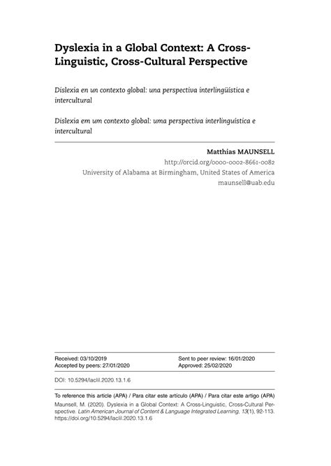Dyslexia In A Global Context A Cross Linguistic Cross Cultural Perspective Docslib