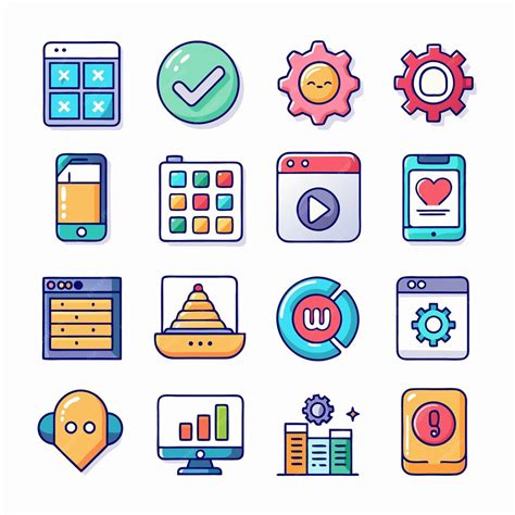 User Interface Icons Set For Website And Mobile App Premium Ai Generated Vector