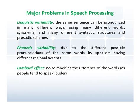 Speech Processing