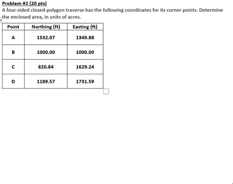 Solved Problem Pts A Four Sided Closed Polygon Chegg