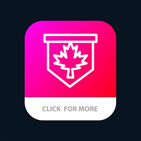 Tag Leaf Canada Sign Mobile App Button Android And Ios Line Version 18023591 Vector Art At Vecteezy