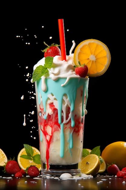 Premium Photo Design Of Lassi Drink Poster With Yogurt And Fresh