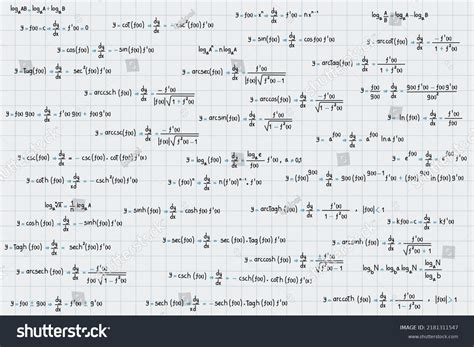 Equations Formulas Logarithms Derivatives Trigonometric Logarithmic