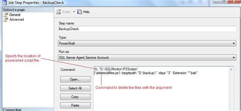 Using A Powershell Script To Delete Old Files For Sql Server