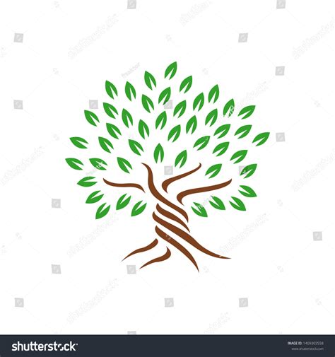 Green Tree Vector Symbols Nature Wood Stock Vector Royalty Free