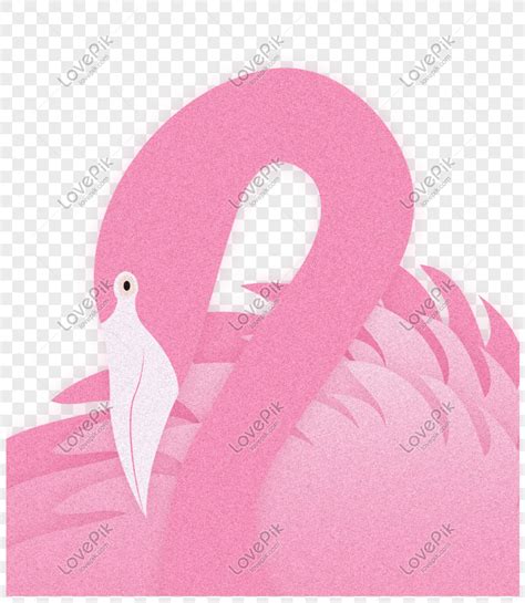 빨간 손으로 그려진 된 플라밍고 그림 Png 일러스트 무료 다운로드 Lovepik
