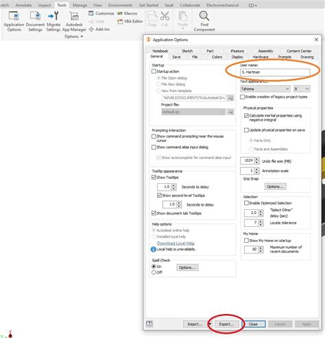 Exportingusersettings