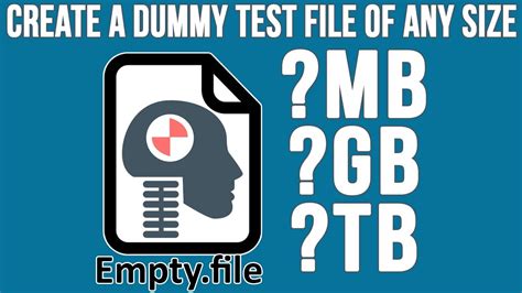 how to create a dummy test file of any size in windows youtube