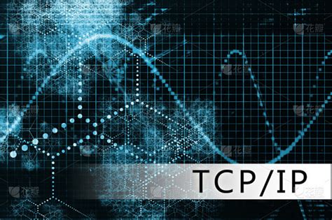 Tcp Ip 在蓝色数据背景图