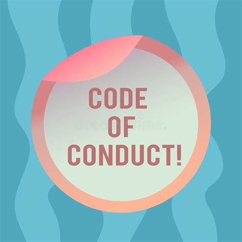 Conceptual Hand Writing Showing Code Of Conduct Business Photo Text