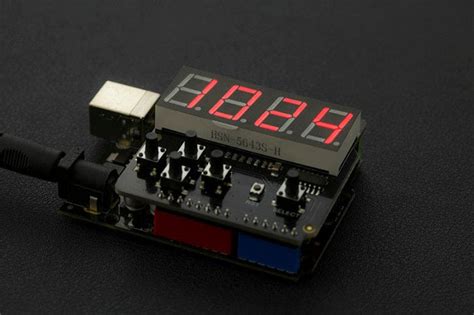 7 Segment Led Keypad Shield For Arduino The Pi Hut