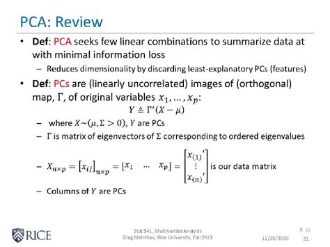 Stat 541 Multivariate Analysis Kernels In Multivariate Analysis