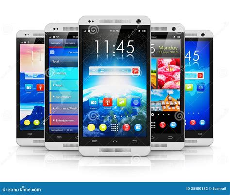 Modern Touchscreen Smartphones Stock Photography - Image: 35580132