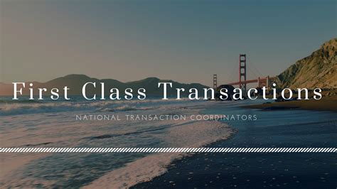 First Class Transactions