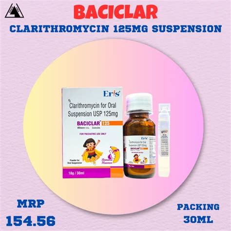 Clarithromycin Oral Suspension 125 Mg 5 Ml At ₹ 60 Stripe In Chennai