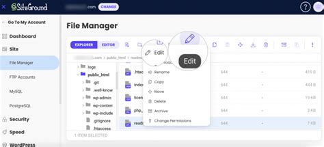 How To Manage My Files Via File Manager Siteground Kb