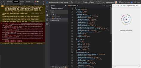 Uncaught In Promise Error In WebContainer Issue Stackblitz Core GitHub