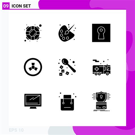 Set Of 9 Modern Ui Icons Symbols Signs For Drink Barista Key Zombie Mutation Editable Vector