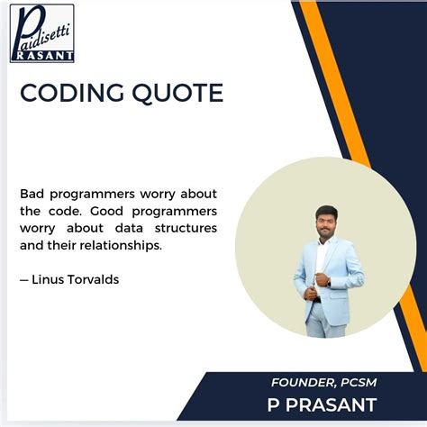 p prasant on linkedin bad programmers worry about the code good