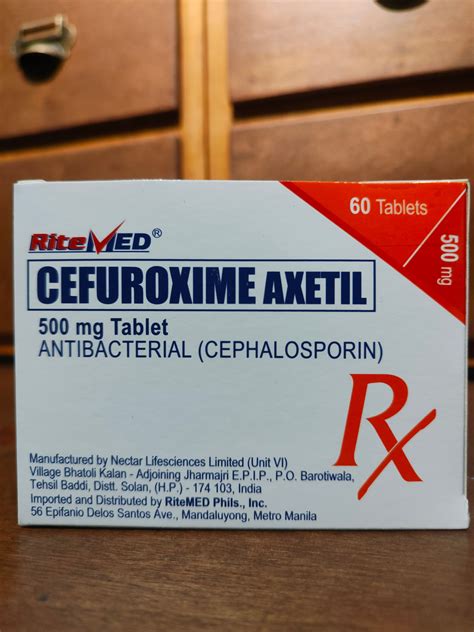 Cefuroxime Axetil Ritemed 500mg Tablet Meds For All