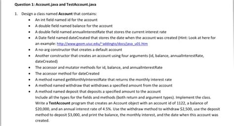 Solved Design A Class Named Account That Contains An Int