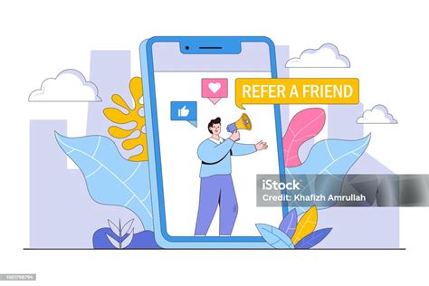 Ilustración De Plano Que Se Refiere A Un Amigo Con El Concepto De Personajes De Personas