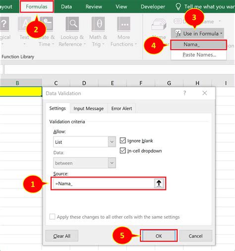 cara membuat daftar dinamis dengan data validasi excel excelmaniacs