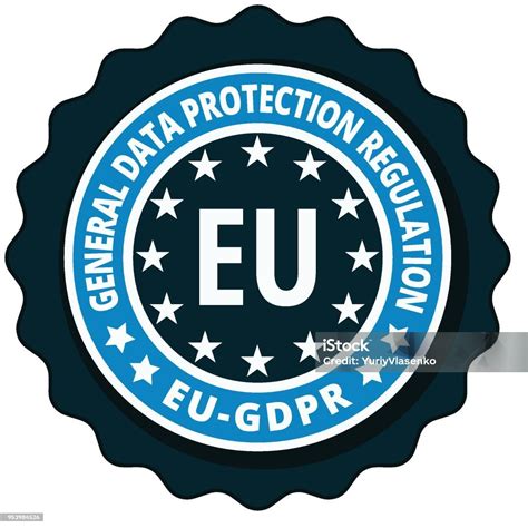 Eu Gdpr Label Illustration Stock Illustration Download Image Now