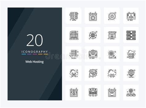 20 Web Hosting Outline Icon For Presentation Stock Vector Illustration Of Virus Icon 264516831