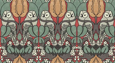 Cfa Voysey The Owl Wallpaper