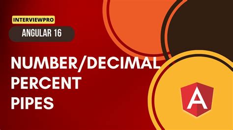 [19] Angular 16 Number Decimal Pipe And Percent Pipe Youtube