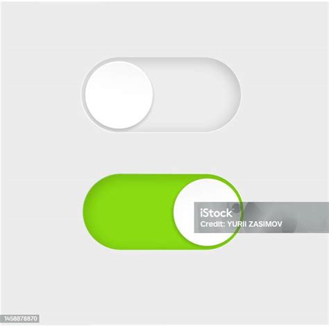 흰색 배경에 격리된 스위치 버튼을 토글합니다 벡터 3d 그림 에 대한 스톡 벡터 아트 및 기타 이미지 그래픽