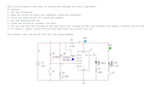 555 Overcurrent Detection Multisim Live