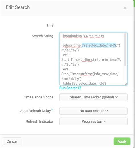 I Cant Make My Time Range Picker Pick My Time Field Splunk