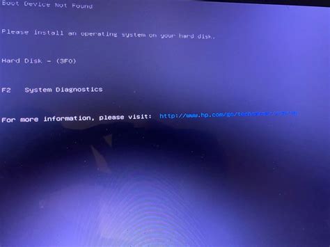 Boot Device Not Found Error Hp Support Community 8705342