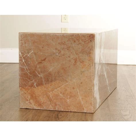 Contemporary Marble Block Coffee Or Low Table Chairish