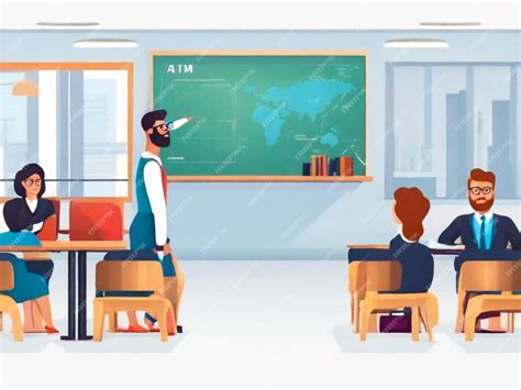 Premium Photo Teacher Work With Students In School Lesson Concept