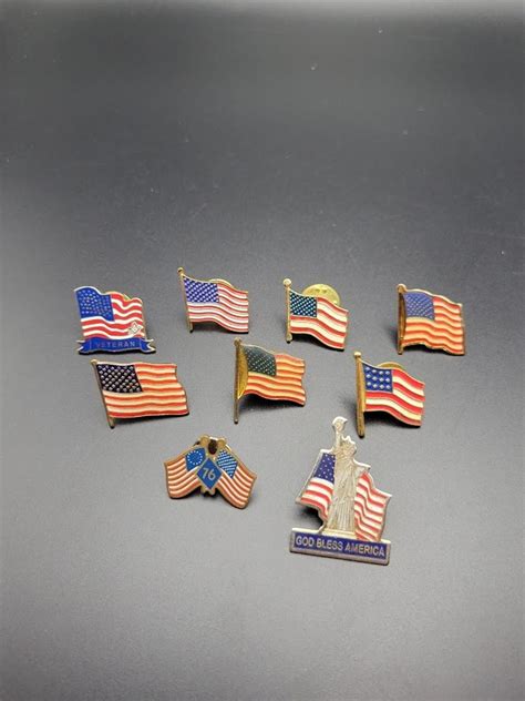Mostly Vintage American Flag Enamel Pins Various Options To Choose From