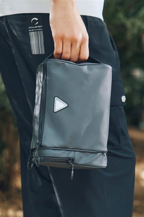 Addicted 2지퍼 남성 사각 파우치 다크그레이challenger