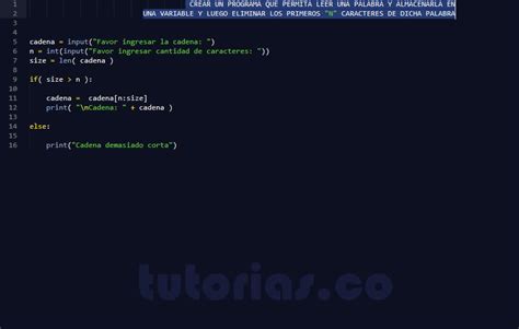 Funciones Python Eliminar Primeros Caracteres Tutorias Co