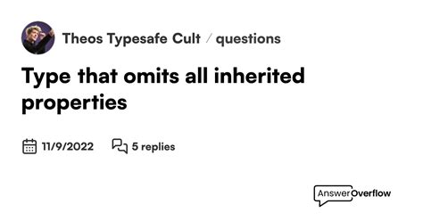 Type That Omits All Inherited Properties Theos Typesafe Cult