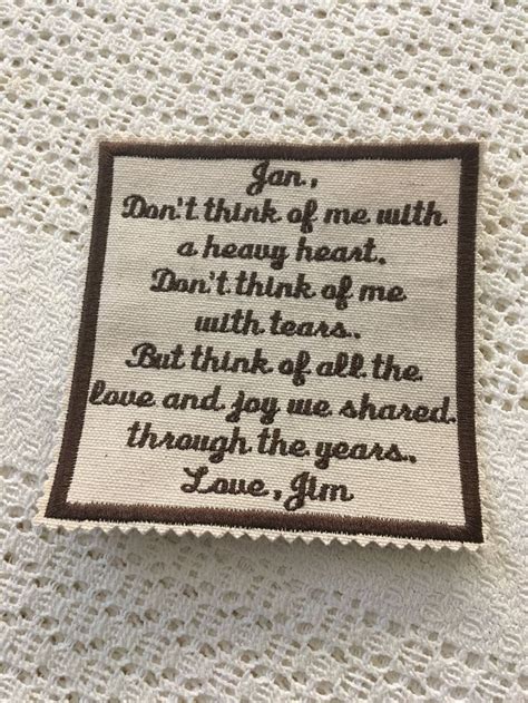 Memory Patch For Memory Pillows And Quilts