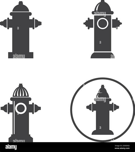 Fire Hydrant Logo And Icon Vector Flat Design Stock Vector Image And Art
