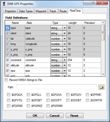 Real Time Properties — Dnrgps 60 Documentation