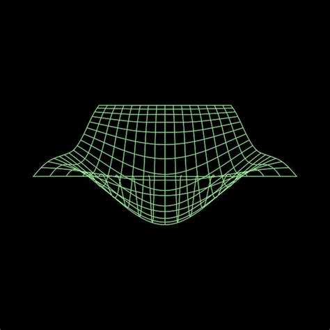 Premium Vector Vector 3d Wireframe Shape Distortion Figures