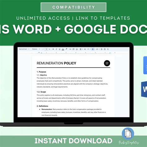 Remuneration Policy Template Probiztemplates