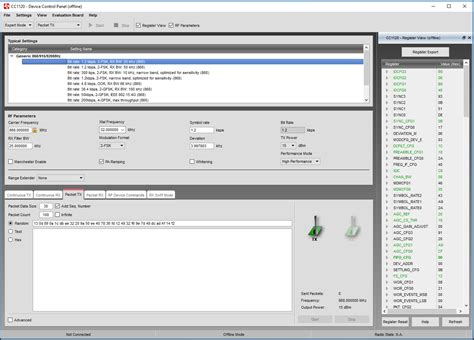 SMARTRFTM STUDIO Adding CC Preset Configuration Options Other Wireless Technologies Forum