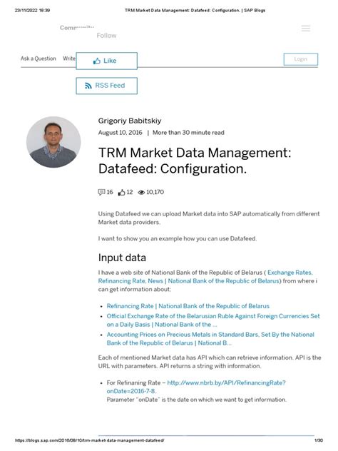 trm market data management datafeed configuration sap blogs pdf